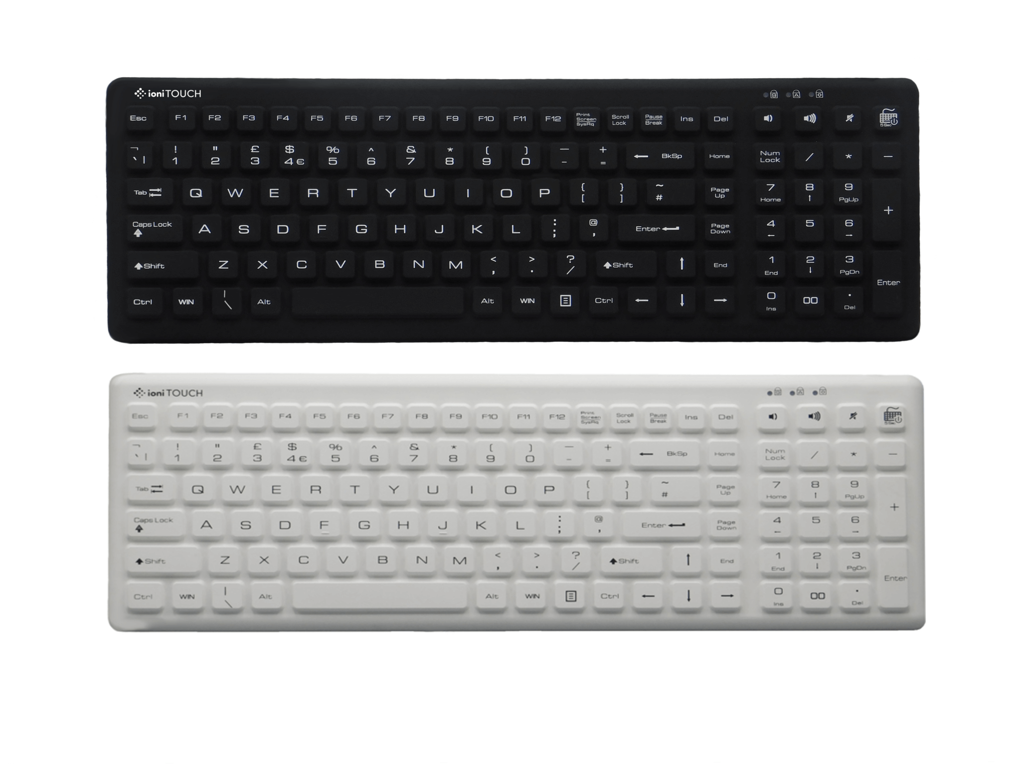 Ionitouch™ Wipeable Keyboards Waterproof And Washable
